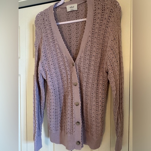 Aritzia | Sweaters | Aritzia Wilfredreverence Cardigan Cloudy Lilac ...